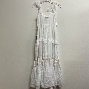 Dresses | True Destinations Resort Wear Sheer Tassles Tiered Dress ...